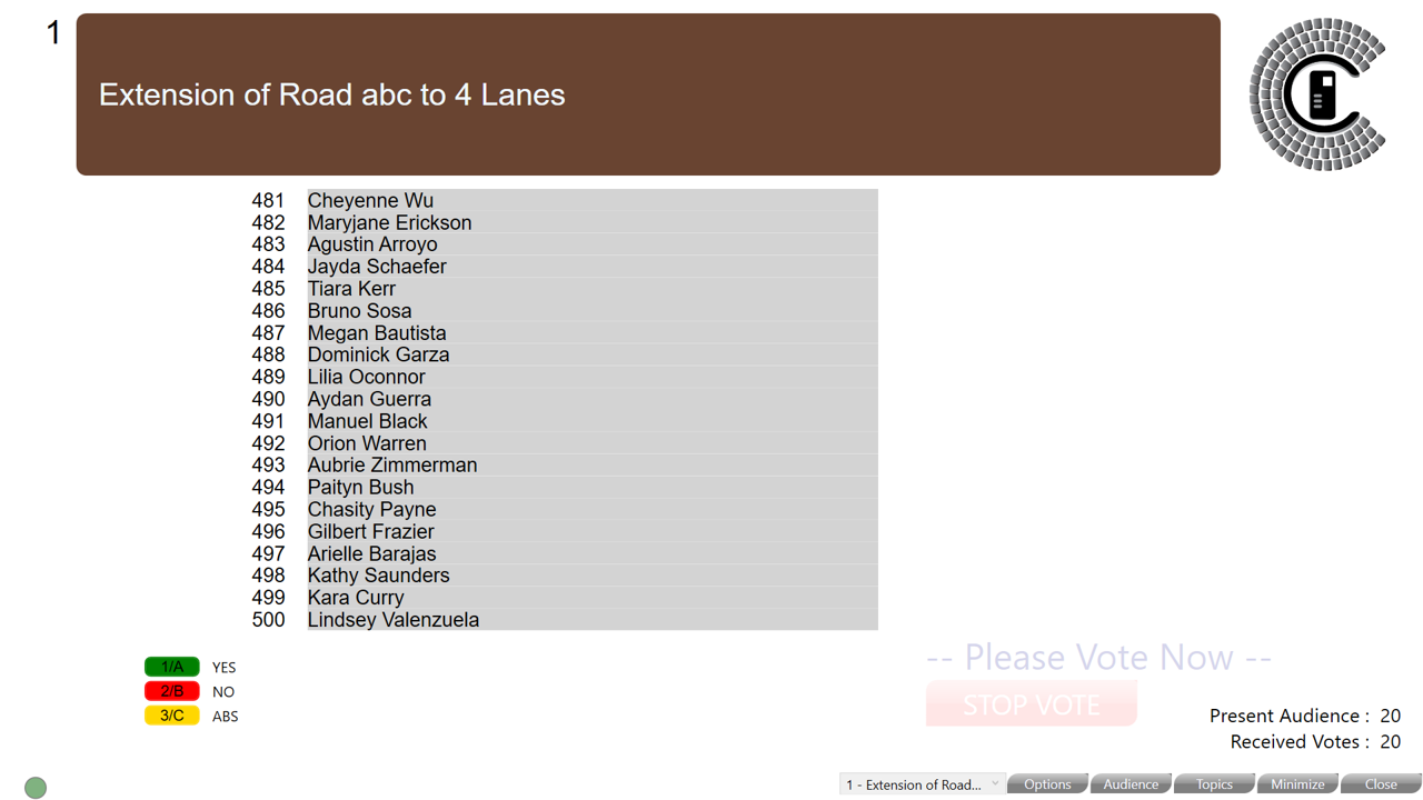 CouncilARS™ - Council Interactive Voting System Hire | Crowd Insight